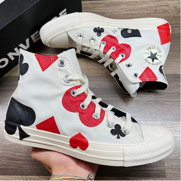 Converse | Shoes | Converse Chuck Taylor All Star Hight Deck Of Hearts ...